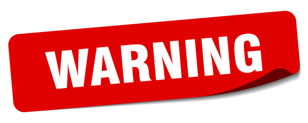 Warning sticker warning label Royalty Free Vector Image