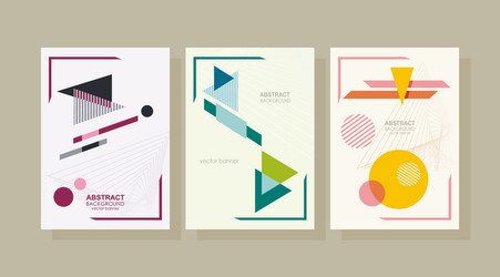 Abstract template design with geometric simple Vector Image