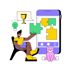 Early learning app abstract concept Royalty Free Vector