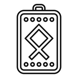 Amulet icon outline hand japan Royalty Free Vector Image