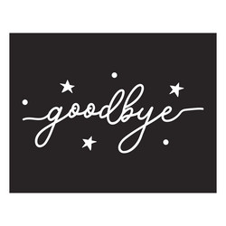 Bye hand written lettering quote Royalty Free Vector Image