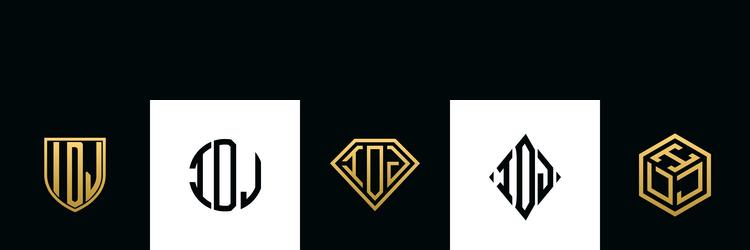 Initial letters asb logo designs bundle Royalty Free Vector