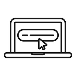 Mail sound icon outline email message Royalty Free Vector