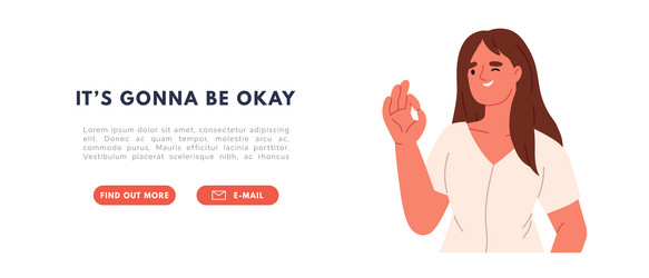 Ok sign and good gesture language concept happy Vector Image