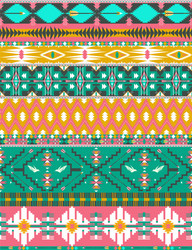 Aztec colorful geometric seamless pattern Vector Image