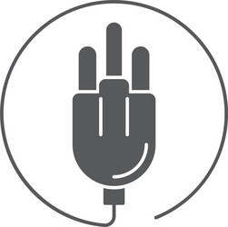 Uk electric plug icon symbol isolated on white Vector Image