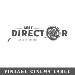 Set of vintage cinema labels Royalty Free Vector Image