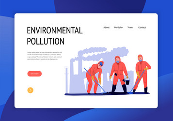 Air pollution flat banner Royalty Free Vector Image