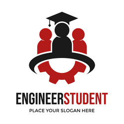 Engineer student logo template this design use Vector Image