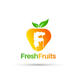 Fresh shop shopping logo design template hands Vector Image