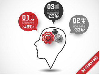 Infographic demographic modern style 3 Royalty Free Vector