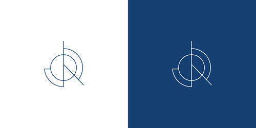 Simple and modern letter jr initials logo design Vector Image