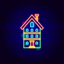 House Neon Sign Vector Images (over 12,000)