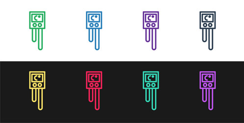 Black temperature and humidity sensor icon Vector Image