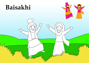 Festival coloring page for kids Royalty Free Vector Image