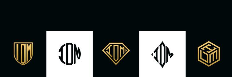 Initial letters bex logo designs bundle Royalty Free Vector