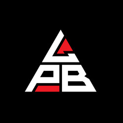 Lpb triangle letter logo design Royalty Free Vector Image