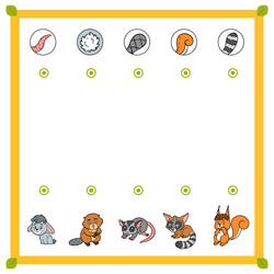 Matching game education for children find Vector Image