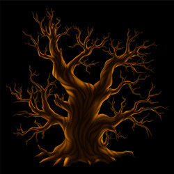 Big evel dead tree Royalty Free Vector Image - VectorStock