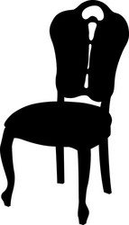 Barmen waiter with empty tray silhouette Vector Image