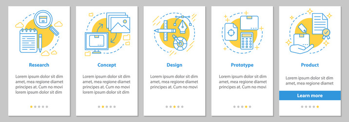 New product launch mobile app page screen template