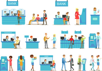 Bank Counter Cartoon Vector Images (over 500)