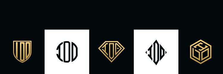 Initial letters ctk logo designs bundle Royalty Free Vector