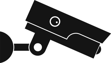 Security indoor camera icon flat key Royalty Free Vector