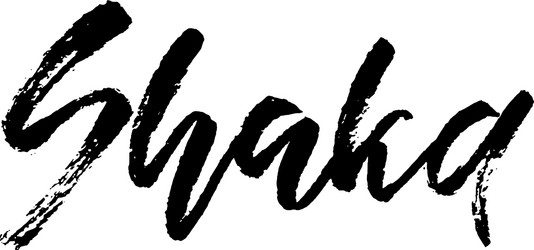 Shaka modern brush hand lettering Royalty Free Vector Image