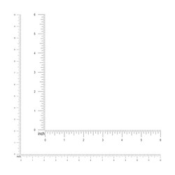 6 and 12 inch or 1 foot ruler scale with numbers Vector Image