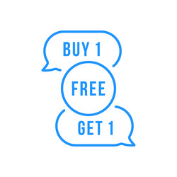 Buy 1 get free sale tag banner design template Vector Image