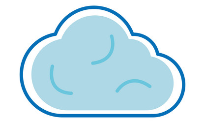 Blue cloud icon Royalty Free Vector Image - VectorStock