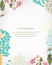 Floral frame with place for your text Royalty Free Vector