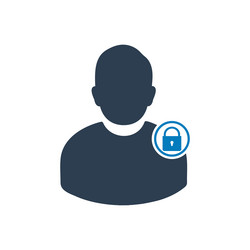 User security icon flat style eps Royalty Free Vector Image