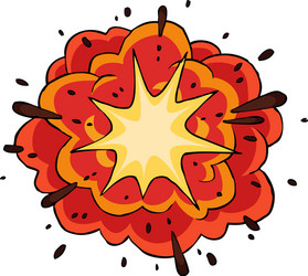 Big cartoon bomb explosion Royalty Free Vector Image