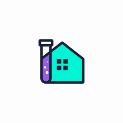 Lab house logo design Royalty Free Vector Image