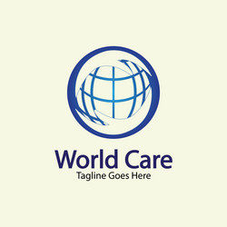World health logo design template Royalty Free Vector Image