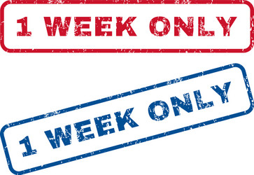 1 week only text rubber stamp Royalty Free Vector Image
