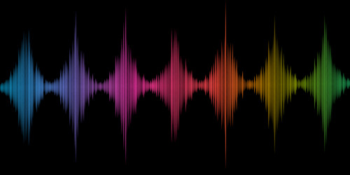 Abstract soundwaves banner design Royalty Free Vector Image