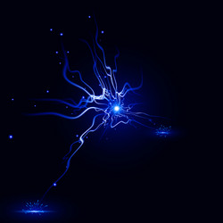 Electrical burst ball lightning realistic Vector Image