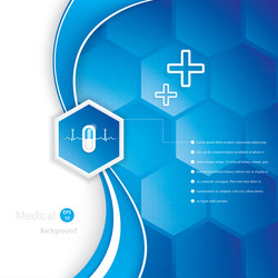 Health blue background Royalty Free Vector Image