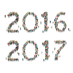 Large group of people in number 0 zero form Vector Image