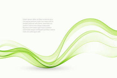 Abstract wave of green color transparent flow Vector Image