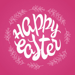 Hand lettering happy easter day phrases set Vector Image