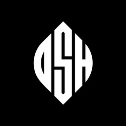 Dsh logo letter design Royalty Free Vector Image