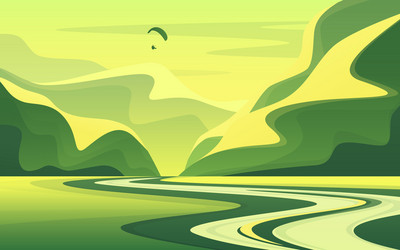 Peaceful Landscape Vector Images (over 8,900)