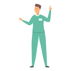 Physical therapist icon cartoon physio Royalty Free Vector