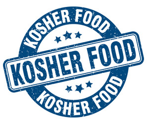 Kosher stamp label round grunge sign Royalty Free Vector