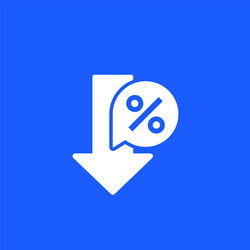 Profit decrease icon design Royalty Free Vector Image