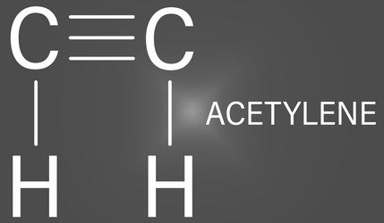 Acetylene or ethyne molecule skeletal formula Vector Image